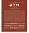 Aleena | Name Art Print – Name Stories