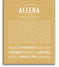 Aleena | Name Art Print – Name Stories