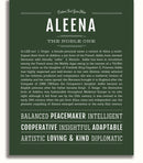 Aleena | Name Art Print – Name Stories