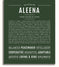 Aleena | Name Art Print – Name Stories