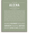 Aleena | Name Art Print – Name Stories