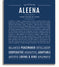 Aleena | Name Art Print – Name Stories