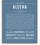 Aleena | Name Art Print – Name Stories