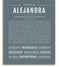 Alejandra Personalized Name Meaning Art Prints – Name Stories