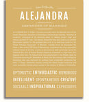 Alejandra | Name Art Print – Name Stories