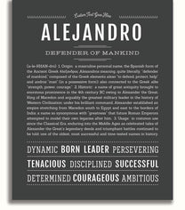 Alejandro | Name Art Print – Name Stories