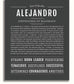 Alejandro | Name Art Print – Name Stories