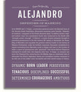 Alejandro | Name Art Print – Name Stories