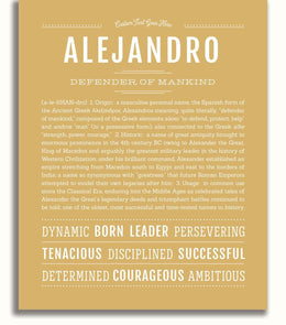 Alejandro | Name Art Print – Name Stories