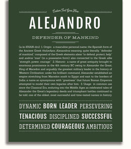 Alejandro | Name Art Print – Name Stories