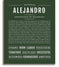 Alejandro | Name Art Print – Name Stories