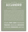 Alejandro | Name Art Print – Name Stories