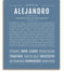Alejandro | Name Art Print – Name Stories