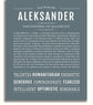 Aleksander Personalized Name Meaning Art Prints – Name Stories
