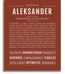 Aleksander | Name Art Print – Name Stories