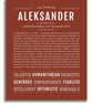 Aleksander Personalized Name Meaning Art Prints – Name Stories