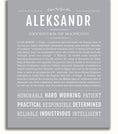 Aleksandr Personalized Name Meaning Art Prints – Name Stories