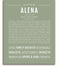 Alena | Name Art Print – Name Stories