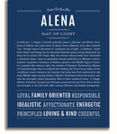 Alena | Name Art Print – Name Stories