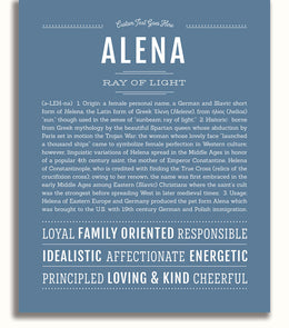 Alena | Name Art Print – Name Stories