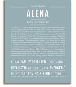 Alena | Name Art Print – Name Stories