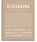 Alessandra | Name Art Print – Name Stories