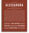 Alessandra | Name Art Print – Name Stories