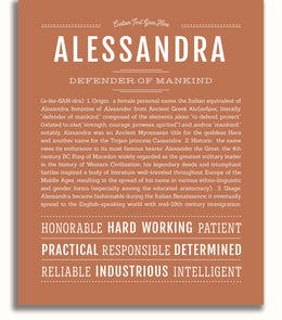 Alessandra | Name Art Print – Name Stories