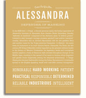 Alessandra | Name Art Print – Name Stories