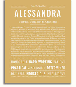 Alessandra | Name Art Print – Name Stories