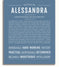 Alessandra Personalized Name Meaning Art Prints – Name Stories
