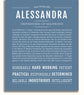 Alessandra Personalized Name Meaning Art Prints – Name Stories