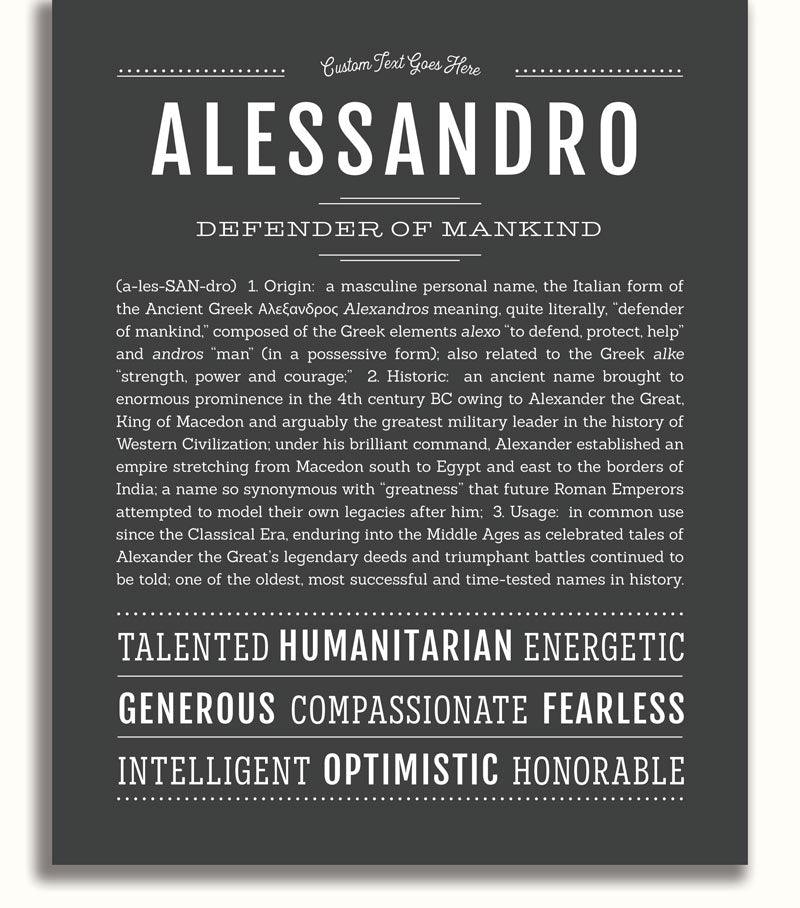 Alessandro | Name Art Print – Name Stories