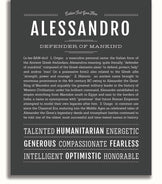 Alessandro | Name Art Print – Name Stories