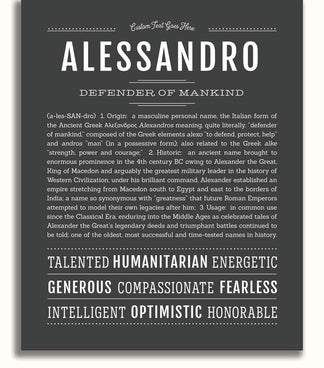 Alessandro | Name Art Print – Name Stories