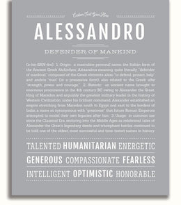 Alessandro | Name Art Print – Name Stories