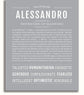 Alessandro Personalized Name Meaning Art Prints – Name Stories