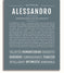 Alessandro | Name Art Print – Name Stories