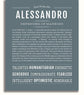 Alessandro Personalized Name Meaning Art Prints – Name Stories