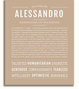 Alessandro | Name Art Print – Name Stories
