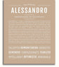 Alessandro Personalized Name Meaning Art Prints – Name Stories