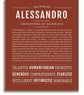 Alessandro Personalized Name Meaning Art Prints – Name Stories