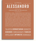 Alessandro | Name Art Print – Name Stories