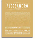Alessandro | Name Art Print – Name Stories