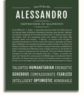 Alessandro | Name Art Print – Name Stories