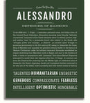 Alessandro | Name Art Print – Name Stories