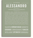 Alessandro | Name Art Print – Name Stories