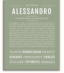 Alessandro | Name Art Print – Name Stories