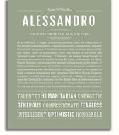 Alessandro | Name Art Print – Name Stories