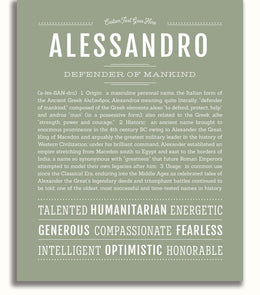 Alessandro | Name Art Print – Name Stories